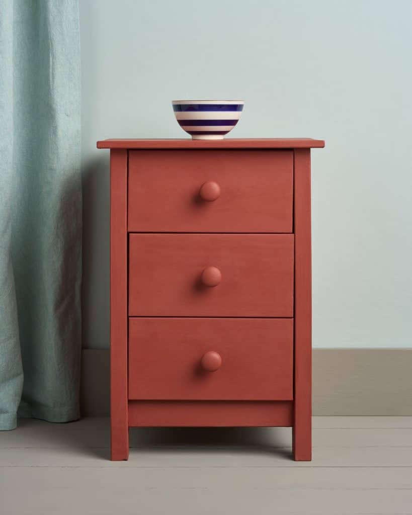 Red chalk paint furniture store
